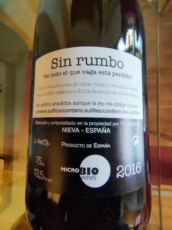 Microbio Wines – Sin Rumbo 2016 – VITE DI VINO
