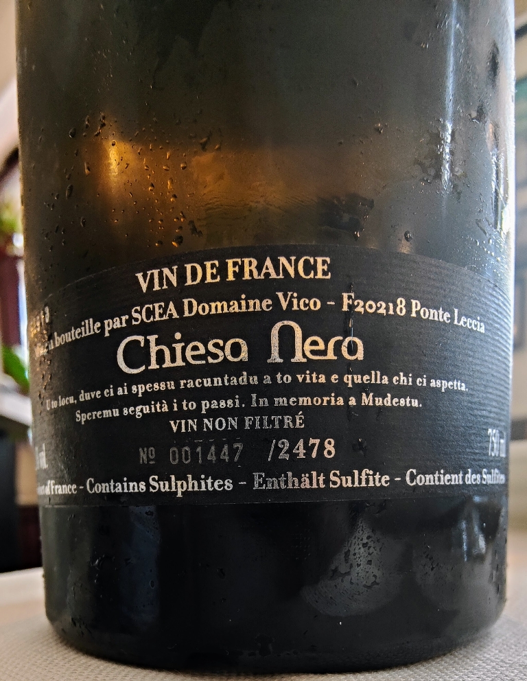 Domaine Vico/Clos Venturi – Chiesa Nera Blanc 2018 – VITE DI VINO