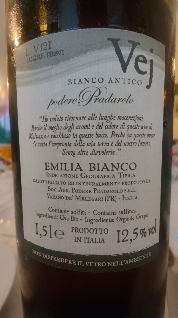 Podere Pradarolo – Vej Bianco Antico 2021 – VITE DI VINO